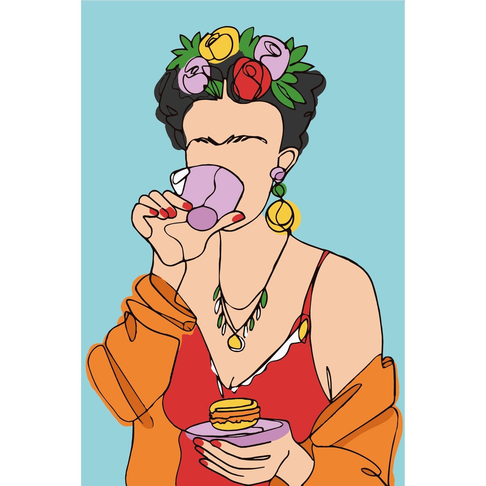 Tapyba pagal numerius, 20×30 cm, Frida Kahlo (MC1143e) | Varvikas.Shop